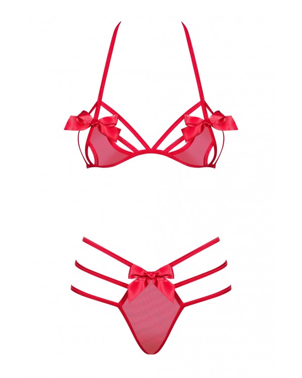 Sexy completino intimo rosso collezione Giftella Obsessive Lingerie