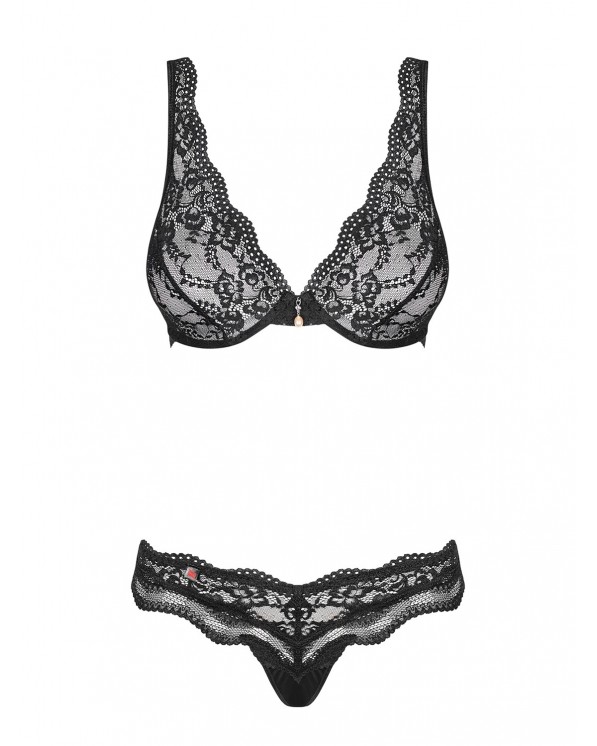 Sexy completino intimo nero collezione Luvae Obsessive Lingerie